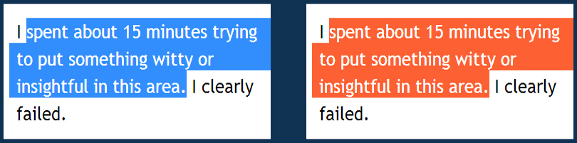 How To Change Selection Color In Browser Using CSS
