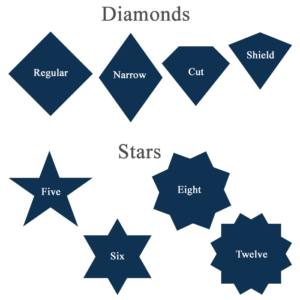 CSS Shapes - Diamond and Star