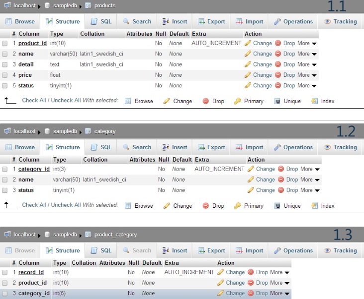 Setting Up Foreign Key In PhpMyAdmin