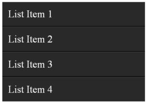 Create depth border effect or deep border using lists in CSS