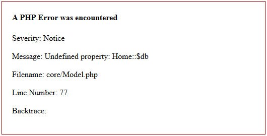 Undefined property $db in Codeigniter