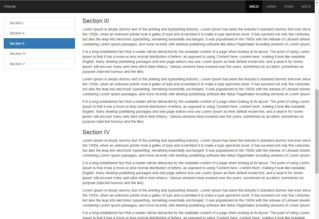 Bootstrap 3 sidebar nav fixed - responsive affix full example
