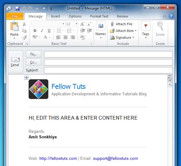 Outlook HTML Email Templates Right Way To Add Configure